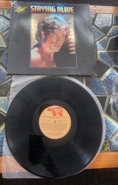STAYING ALIVE ORIGINAL Motion Picture Soundtrack Bee Gees 1983 Vinyl Lp ...