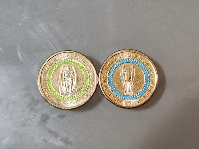 2024 NRL PREMIERSHIP 17 coin collection set plus 2 x Premiership Coins ...