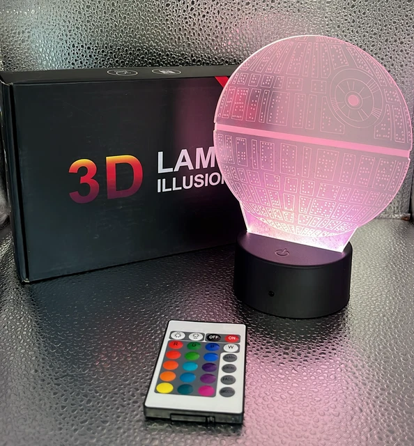 3D NIGHT LIGHT, 3 Patterns 3D Star Wars Lamp Gifts for Boys Kids, 3D ...