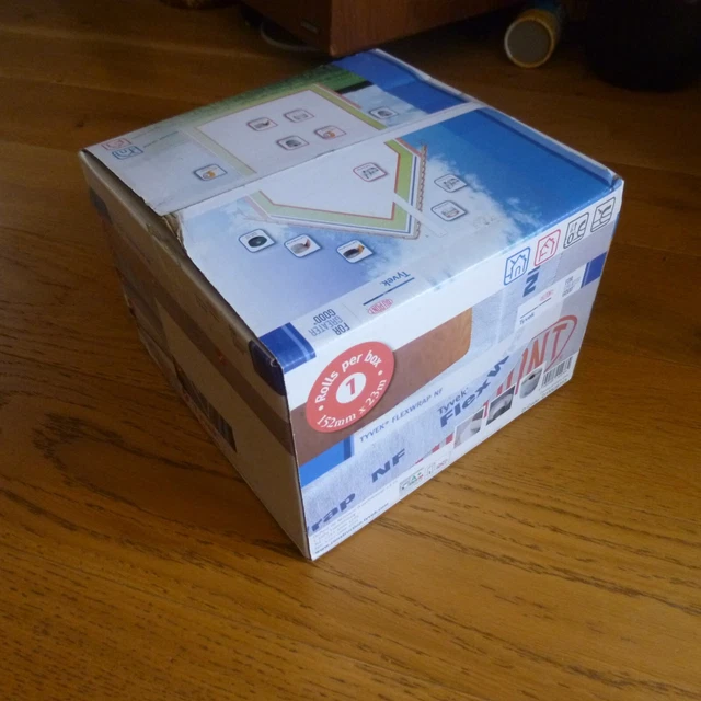 DUPONT TYVEK FLEXWRAP NF Tape 152mm x 23meters NEw Sealed Box Free UK P ...