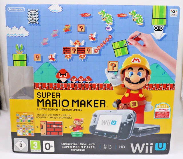 BOITE VIDE EMPLY box SUPER MARIO MAKER Nintendo wii U édition limitée ...