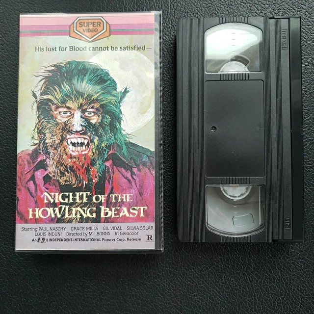 NIGHT OF THE Howling Beast Clamshell VHS RARE HTF Basil Gogos Box Art £78.13 - PicClick UK