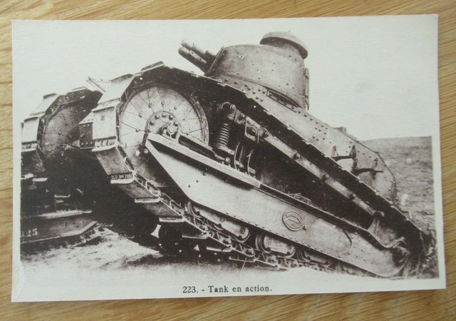 ALTE FOTO / Postkarte französischer Panzer / Panzerauto / Tank en ...