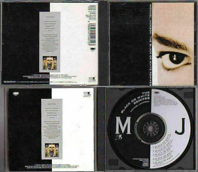 MICHAEL JACKSON BLACK OR WHITE CD Maxi Single Remixes ESCA 5581 JAPAN ...