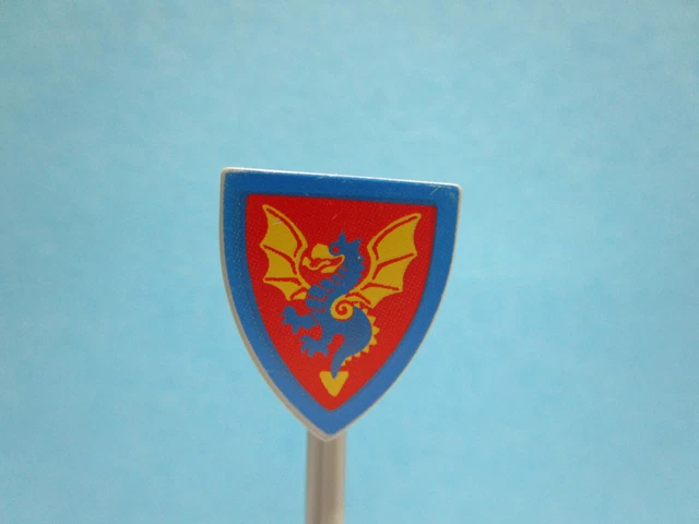 LEGO ® MINIFIGURE Classic Knights Castle Dragon Knight Shield Blue Trim ...