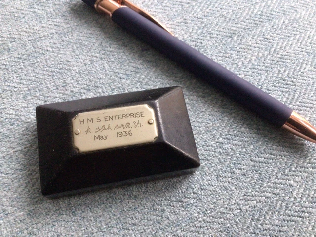ORIGINAL DATED 1936 Hms Enterprise Royal Navy Naval Collectable ...