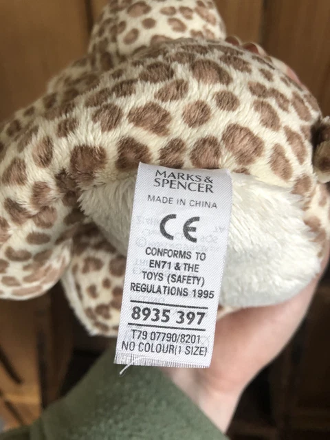 CHILDREN'S LEOPARD SOFT Toy Plush Baby M&S Cute Used Excellent ...