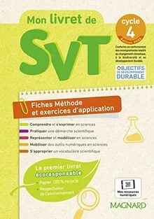 MON LIVRET DE SVT Cycle 4: Fiches méthode et exercice... | Livre | état ...
