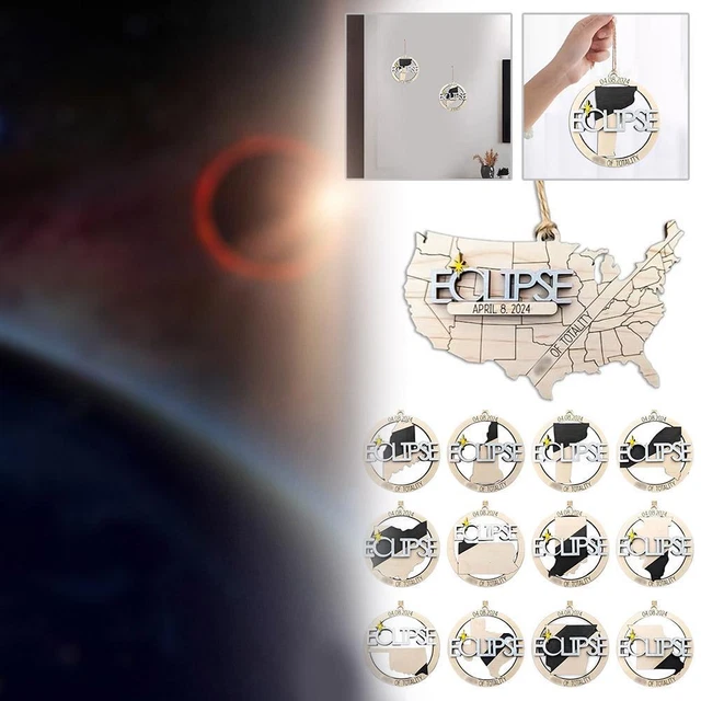 SOLAR ECLIPSE 2024 Ornament, 2024 Total Solar Eclipse Ornament DIY HOTS ...