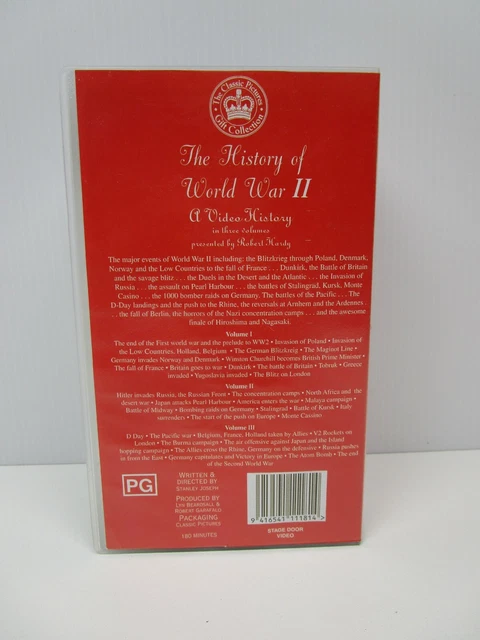 THE HISTORY OF World War II, 2, VHS Tapes x 3 Classic Pictures ...