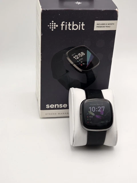 FITBIT SENSE 1 Fitness Smartwatch Black- Faulty £14.99 - PicClick UK