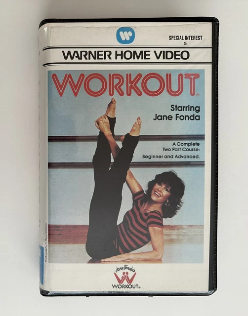 JANE FONDA WORKOUT [VHS] Warner Bros Big Box Clamshell Video Tape 1982 ...