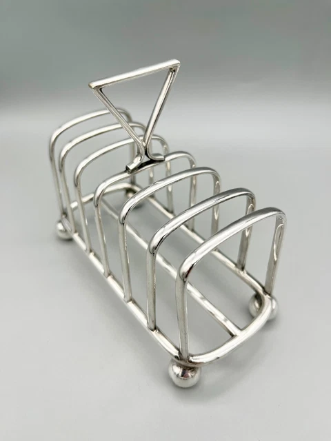 ART DECO SILVER PLATE TOAST RACK, MAPPIN & WEBB, SHEFFIELD, c.1920s/30s ...