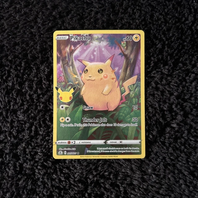 PIKACHU FULL ART Celebrations 25th Anniversary, 005/025 Pokemon Card NM ...