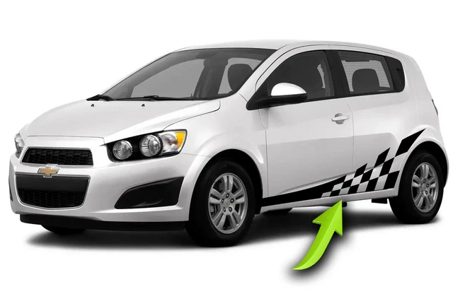 CHECKER GRAPHICS ROCKER Side Door Racing Stripes 2 Fits- 2012-2022 ...