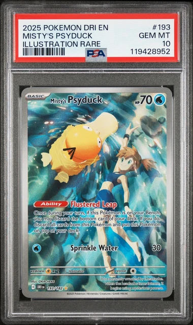 2025 POKEMON DRI En-Destined Rivals Illustration Rare Misty's Psyduck Psa 10 £275.21 - PicClick UK