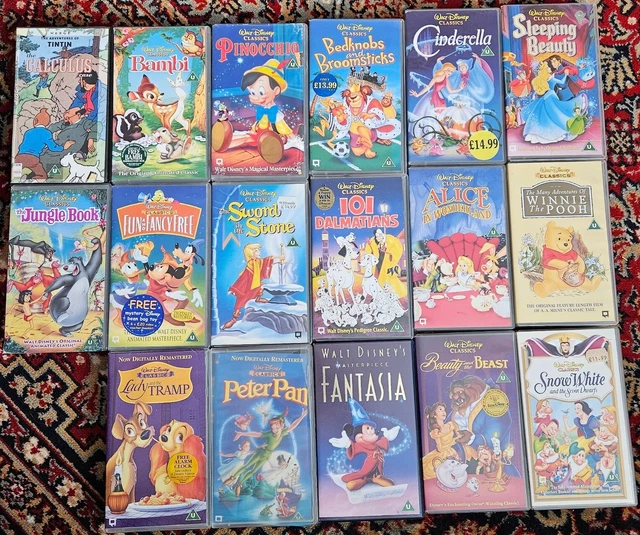 WALT DISNEY PAL UK VHS Tapes Video Cassette Job Lot x17 Kids Family ...
