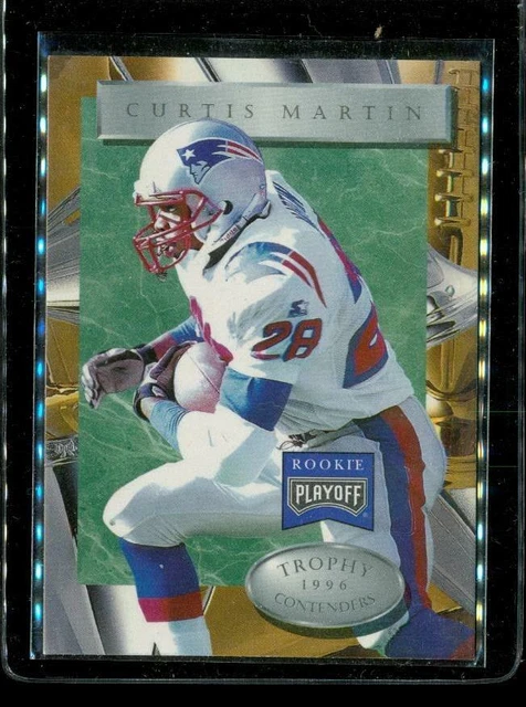 1996 PLAYOFF TROPHY CONTENDERS Rookie Football Card #9 CURTIS MARTIN ...