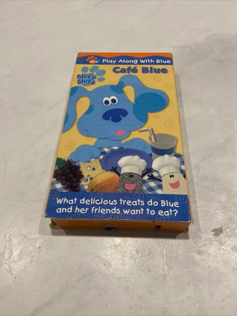 BLUES CLUES CAFE Blue VHS 2001 Nickelodeon Math Restaurant Vocabulary ...