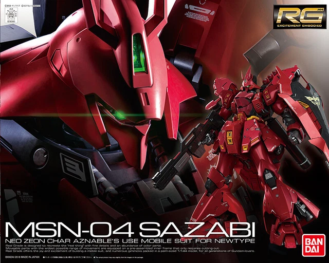 GUNDAM REAL GRADE RG Model Kit Sazabi Scala 1/144 Bandai EUR 61,60 ...