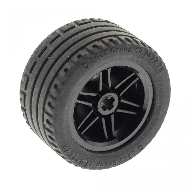 1X LEGO TECHNIC Rad 43.2x22 ZR Felge 30.4x20 schwarz Auto Reifen 44309 ...