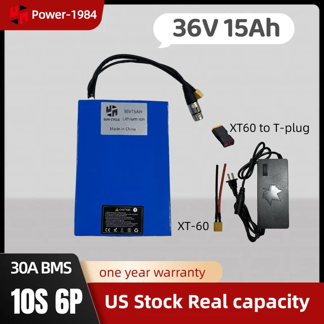 36/48V15AH LITHIUM LI-ION Ebike Battery Pack Electric Bicycle 30A BMS ...