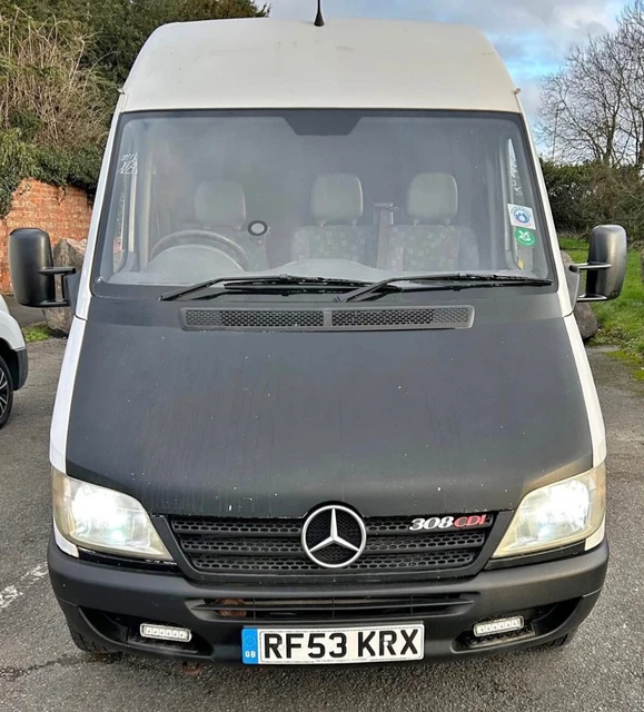 2004 MERCEDES BENZ sprinter camper van mwb high roof 2.2 cdi 308 3.5T £ ...