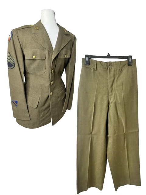 VTG WWII DRESS Uniform 9th Army Air Corps Jacket/Pants 1940s Military ...