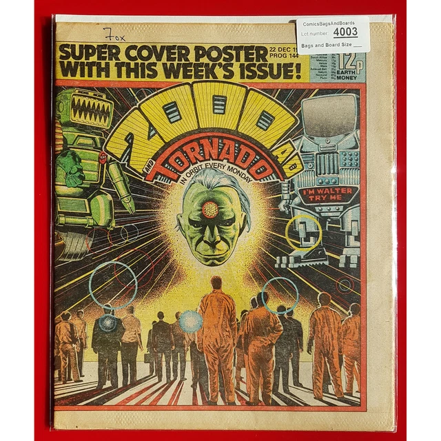 2000ad Prog 144 Judge Dredd Tornado Comic Book 22 12 79 Uk 1979 Lot 4003 Eur 867 Picclick It 