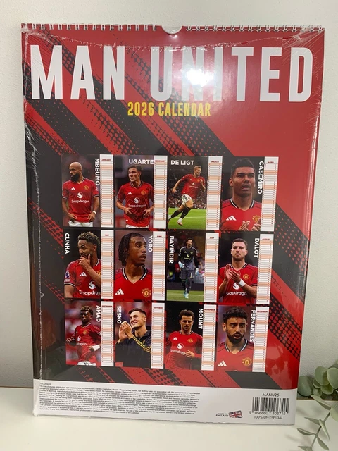 MANCHESTER UNITED FC 2026 Calendar £6.50 - PicClick UK