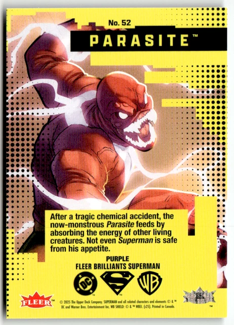 FLEER BRILLIANTS SUPERMAN DC 2025 No. 52 Parasite Purple EUR 1,99 ...