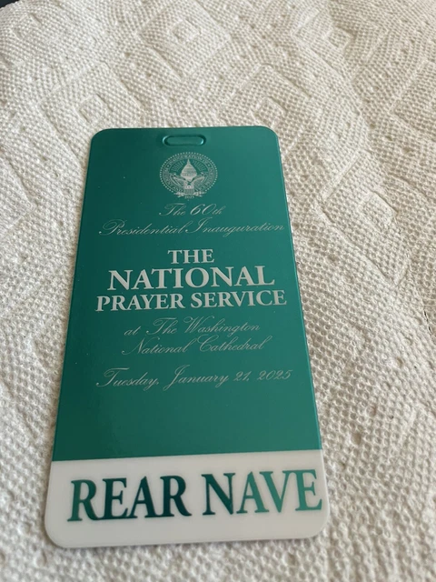 2025 TRUMP PRESIDENTIAL Inauguration National Prayer Service Rear Nave ...