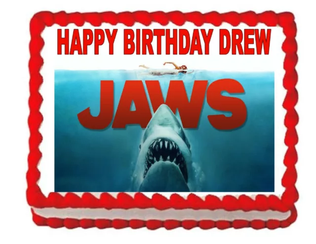 JAWS CAKE TOPPER Edible Cake Topper Jaws Edible Image Jaws Party £13.02 ...