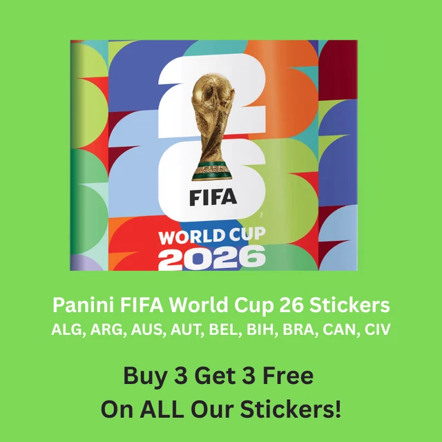 PANINI FIFA WORLD Cup 2026 Stickers ALG, ARG, AUS, AUT, BEL, BIH, BRA ...