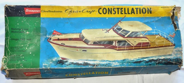 BATEAU CHRIS CRAFT Constellation Yacht Kit GRAUPNER RC 1968 1/20 EUR ...