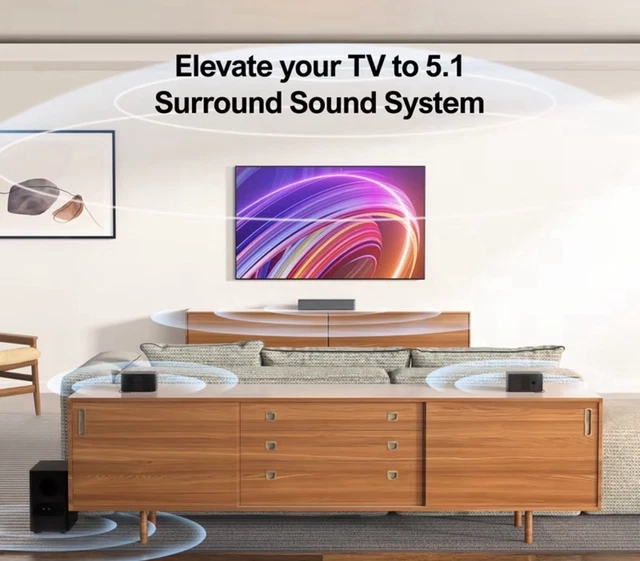 5.1 DOLBY ATMOS Soundbar WITH Subwoofer, 410W, 3D Surround Sound and ...