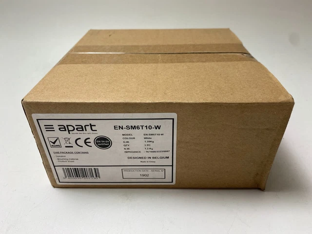 APART EN-SM6T10-W 6.5-INCH Speaker, Surface Mount Loudspeaker With A ...