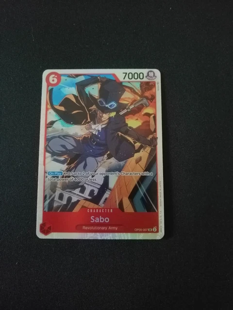 CARTE ONE PIECE Card Game TCG Sabo OP05-007 SR Holo Eng EUR 8,00 ...
