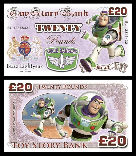 BUZZ LIGHTYEAR - Toy Story Novelty Banknotes / Party Bag Fillers £1.79 ...