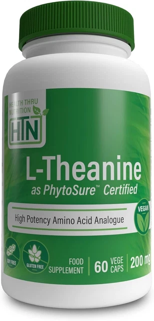 L-THEANINE 200MG VEGAN as PhytoSure Certified | Supports Healthy ...