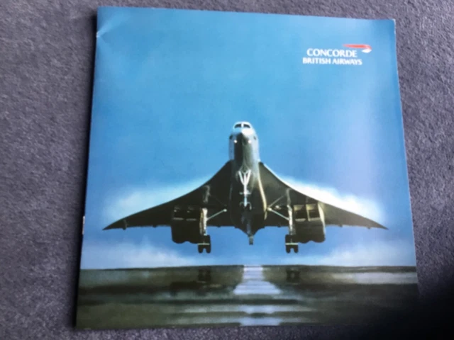 ORIGINAL BRITISH AIRWAYS Concorde Tripli Inflight Brochure 1990's Rare ...