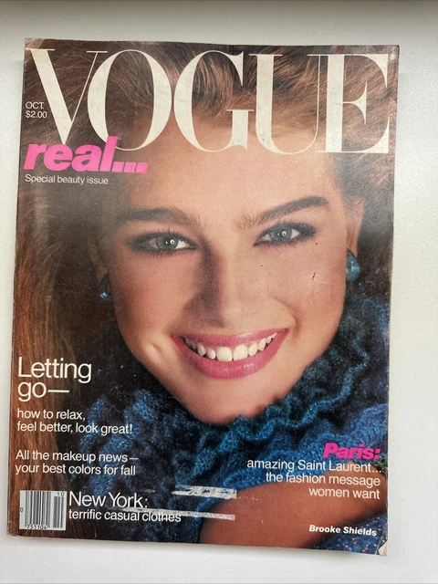 VOGUE US MAGAZINE 1980 October Brooke Shields Cover GIA CARANGI KELLY ...