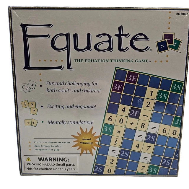 EQUATE THE EQUATION Thinking Math Board Game Educational Fun $18.00 ...
