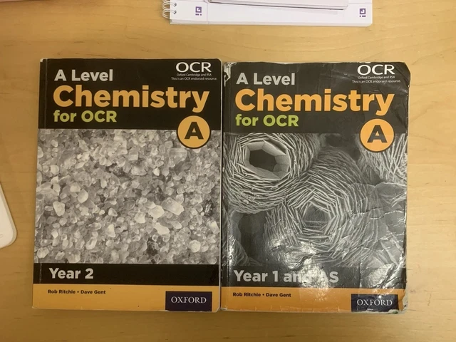 BUNDLE A LEVEL Chemistry for OCR A Year 1 + 2 Student Books Oxford OCR ...