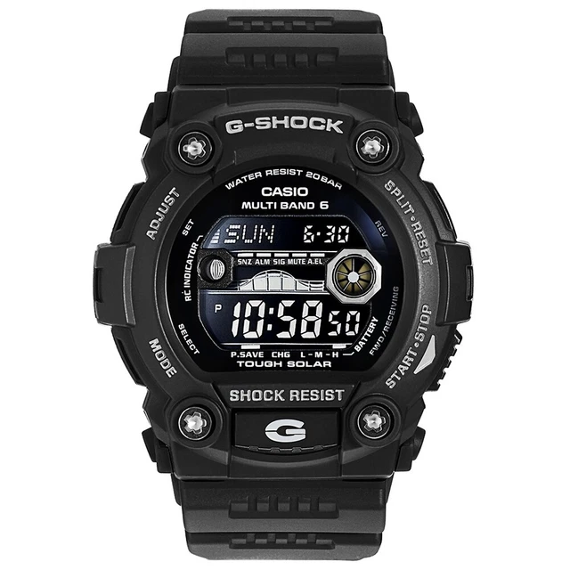 CASIO MENS G-SHOCK Radio Controlled Solar Black Watch RRP £135. New and ...