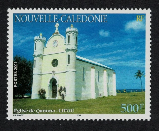 NEW CALEDONIA QANONO Church Lifou 500f NW Corner 2001 MNH SG#1241 MI ...