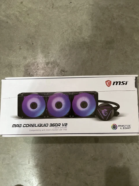 MSI MAG CORELIQUID 360R V2 - AIO ARGB CPU Liquid Cooler - Rotating £74. ...