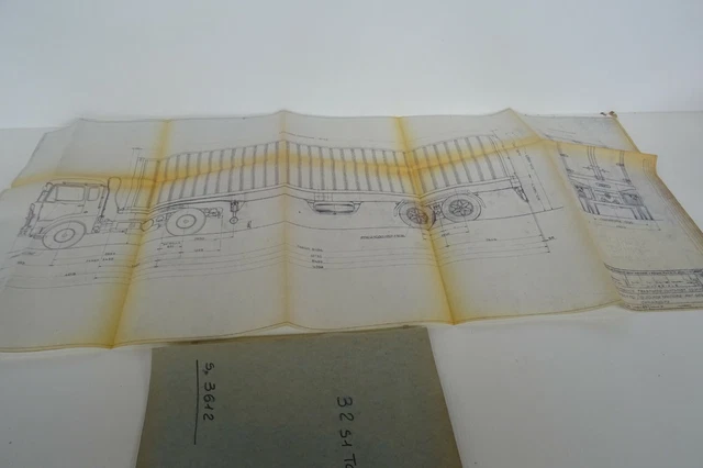 DISEGNO VIBERTI SEMIRIMORCHIO trasporto container su Fiat 683 EUR 156 ...