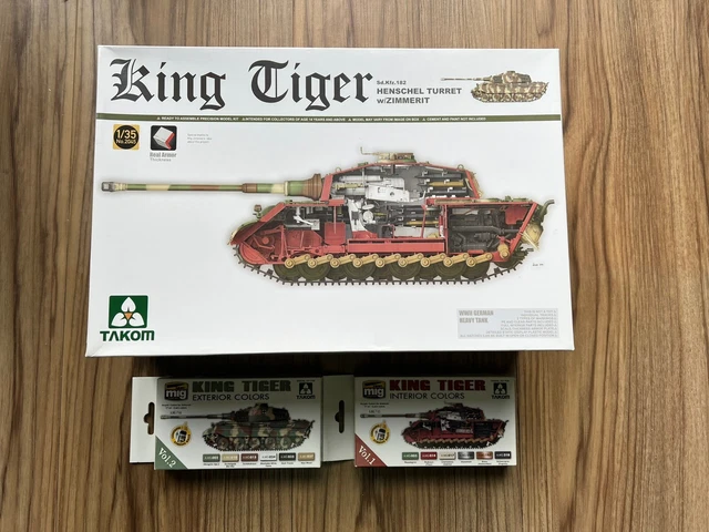TAKOM 2045 SDKFZ 182 King Tiger Henschel turret 1/35 Inkl. Farben EUR ...