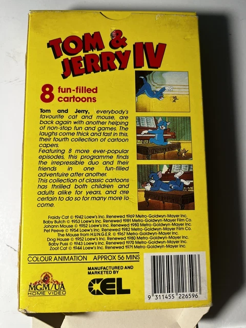 TOM & JERRY IV Betamax video tape CEL collectable animation cartoon $31 ...